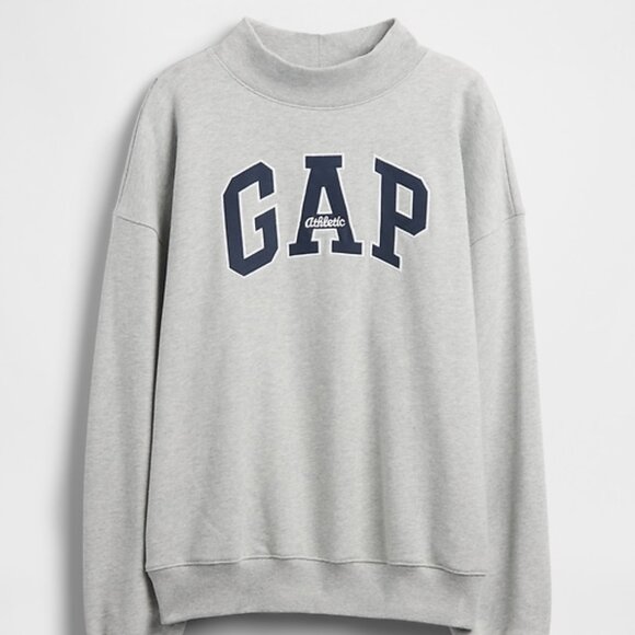 GAP | Tops | New Gap Heavyweight French Terry Oversized Mockneck Logo ...